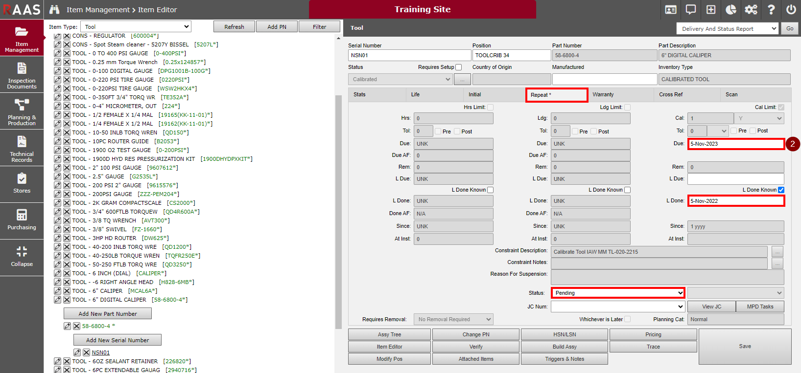 CALIBRATED TOOL TRACKING
